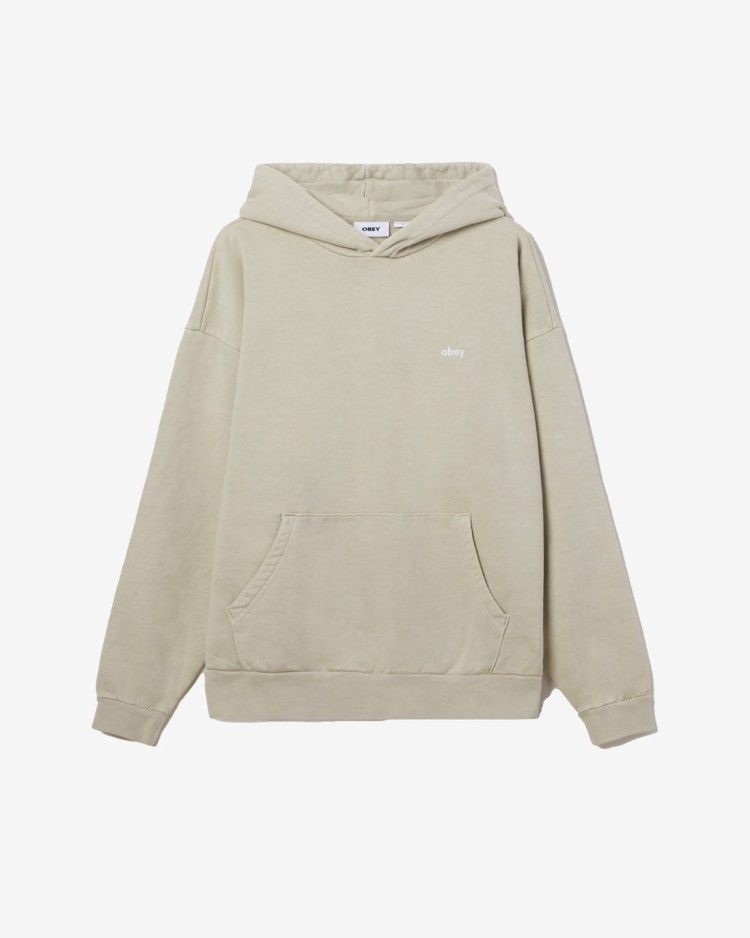Худи OBEY Lowercase Pigment Hood SS24 Pigment Abbey Stone – купить в ...